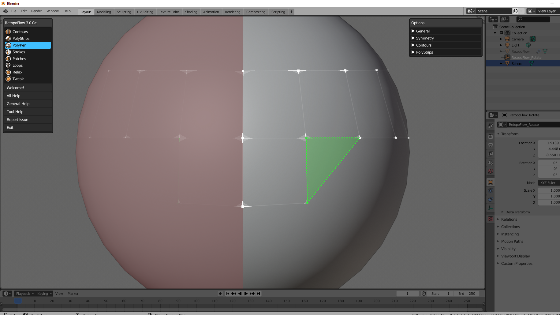 Merging at center with polypen tool · Issue #762 · CGCookie/retopoflow · GitHub