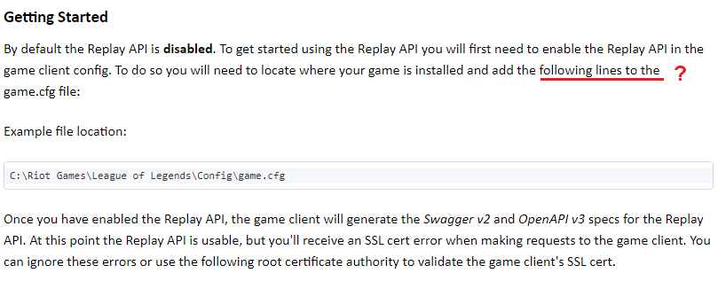 [BUG] [Missing DOC] Replay API · Issue #234 · RiotGames/developer-relations · GitHub