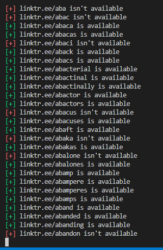 GitHub - sluggish/linktree-checker: checks linktree urls to see if there available