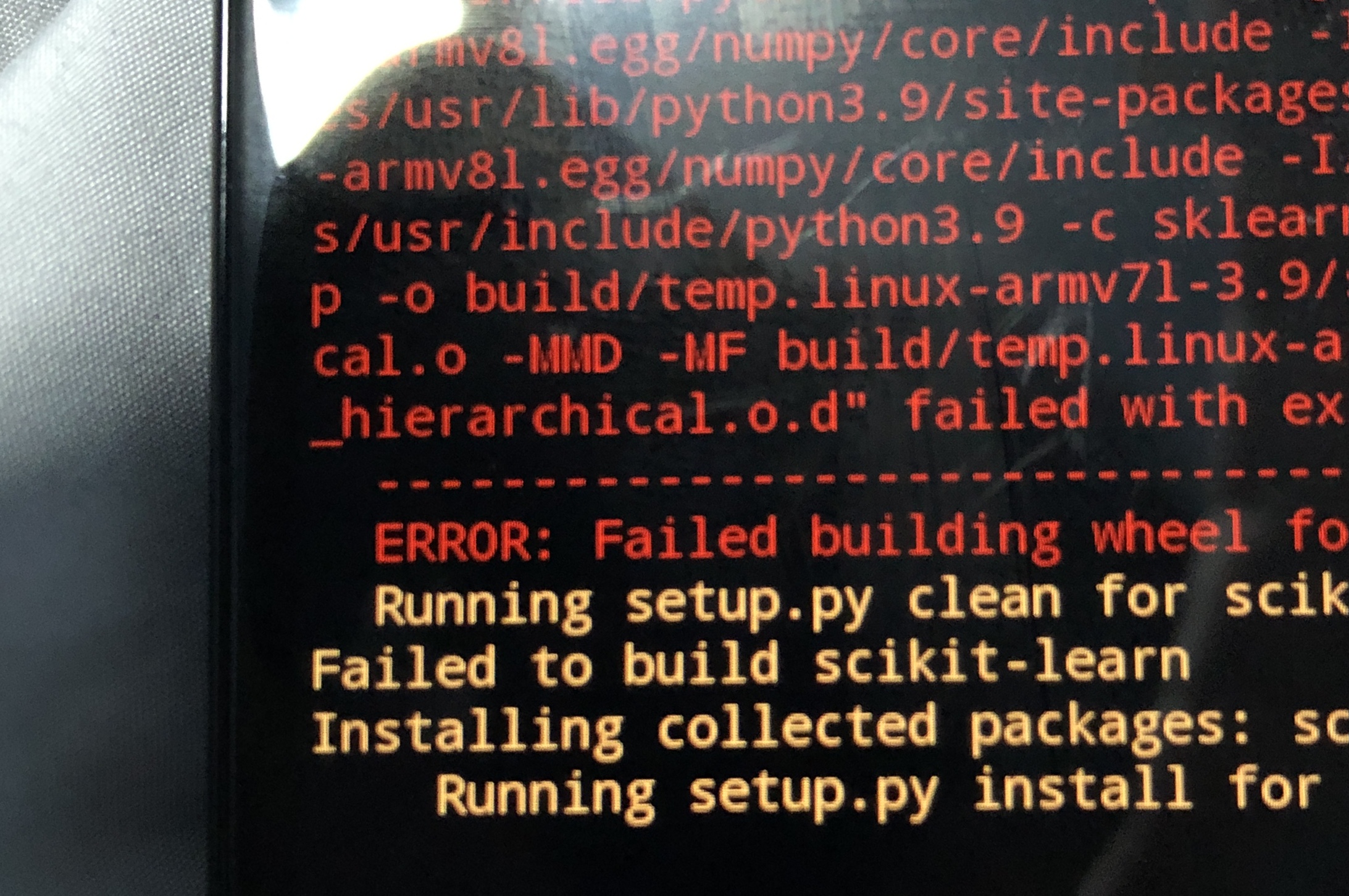 Could not build scikit-learn for armv7 python3.9 · Issue #6094 · termux/termux-packages · GitHub