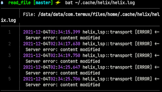 Language Server Error on Termux ( ```Async job failed: protocal error: Server error: content ...