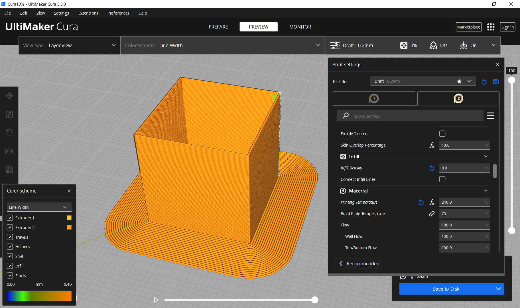 Flow is off by 10% and preview does not show it · Issue #14964 · Ultimaker/Cura · GitHub