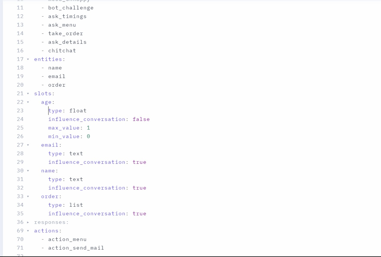 Rasa x domain section tab and space bug · Issue #7416 · RasaHQ/rasa ...