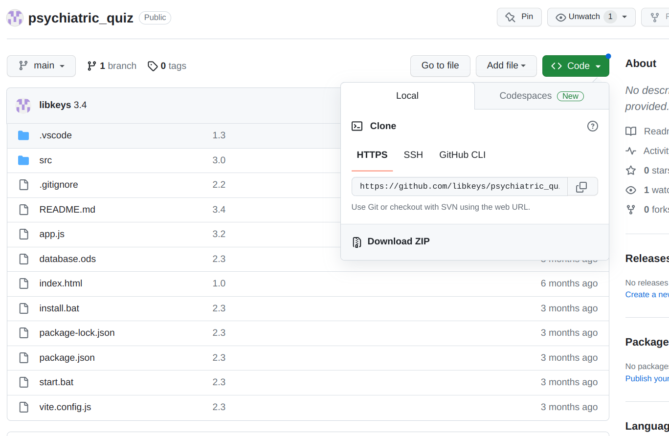 GitHub - libkeys/psychiatric_quiz