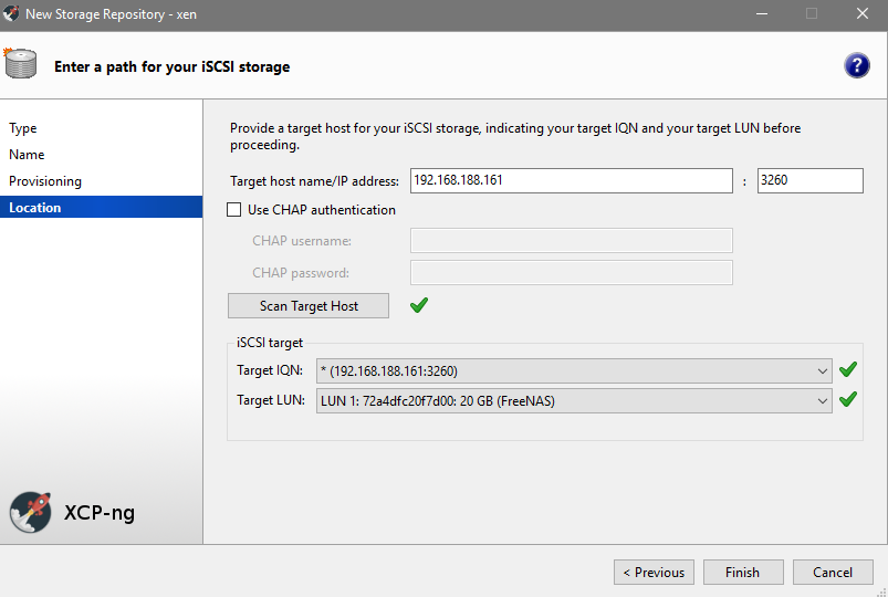 Unable To Add Shared Storage To Cluster Using Xcp Ng Center 76 · Issue
