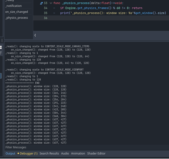 Window.size_changed and NOTIFICATION_WM_SIZE_CHANGED are not triggered when "window.content ...