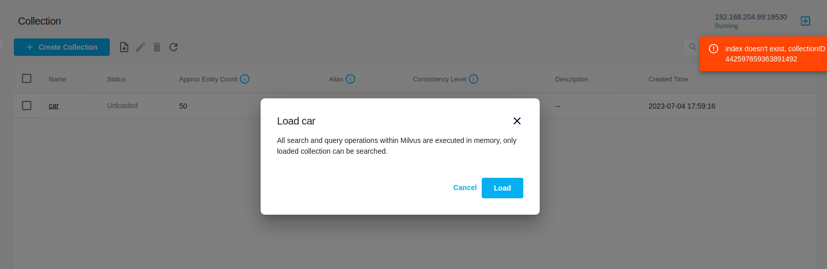 index doesn't exis · Issue #212 · zilliztech/attu · GitHub
