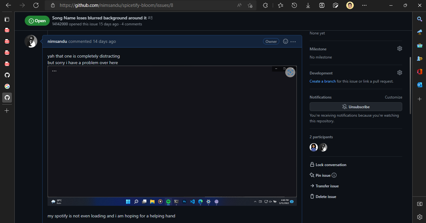 Spotify doesn't work after applying theme · Issue #14 · nimsandu/spicetify-bloom · GitHub