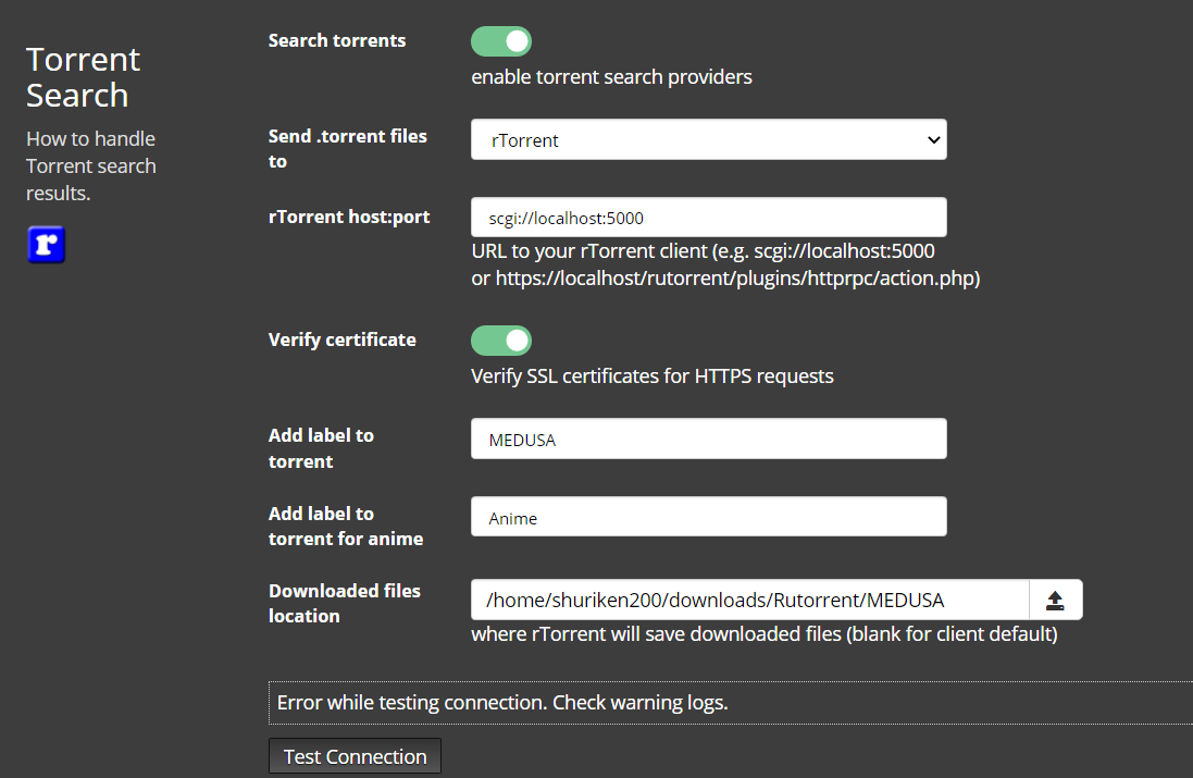 rtorrent is not connecting · Issue #10712 · pymedusa/Medusa · GitHub
