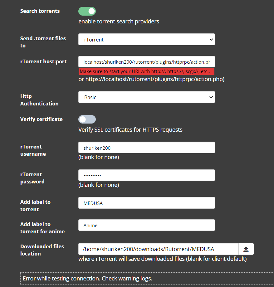 rtorrent is not connecting · Issue #10712 · pymedusa/Medusa · GitHub