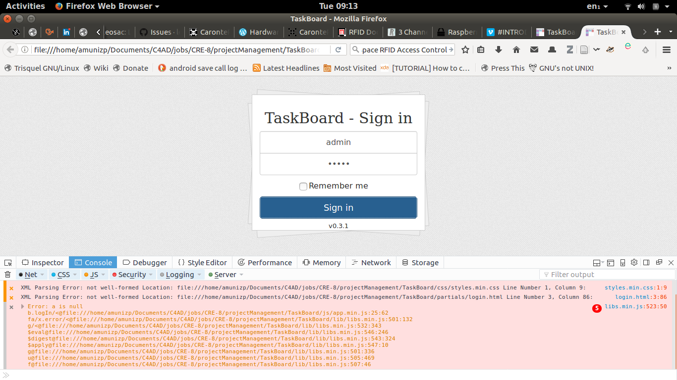 Does not log in · Issue #384 · kiswa/TaskBoard · GitHub