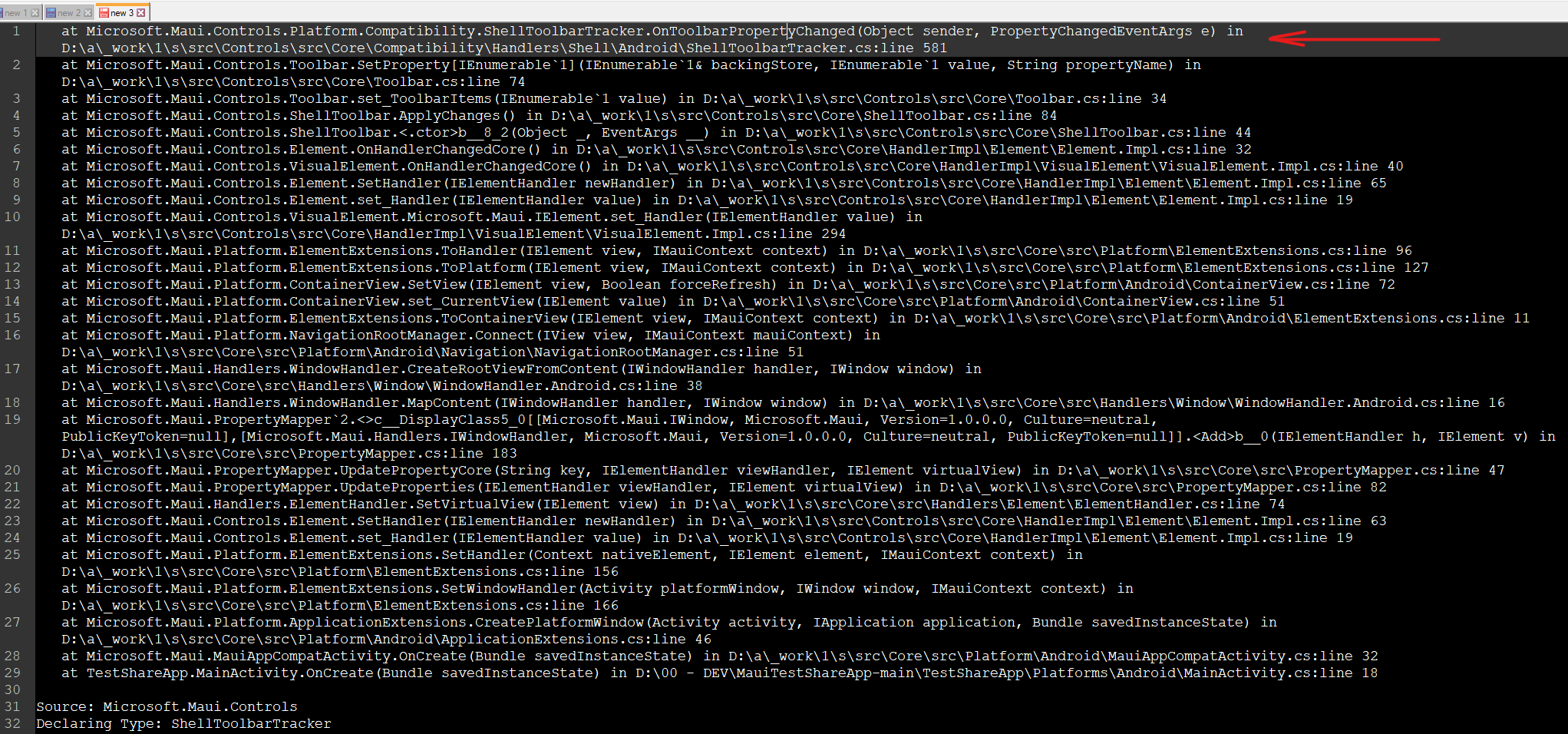 Null Argument Exception for at Microsoft.Maui.Controls.Platform.Compatibility ...