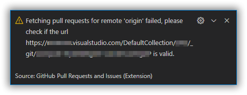 Fetching failed if origin is on visualstudio.com · Issue #2781 · microsoft/vscode-pull-request ...