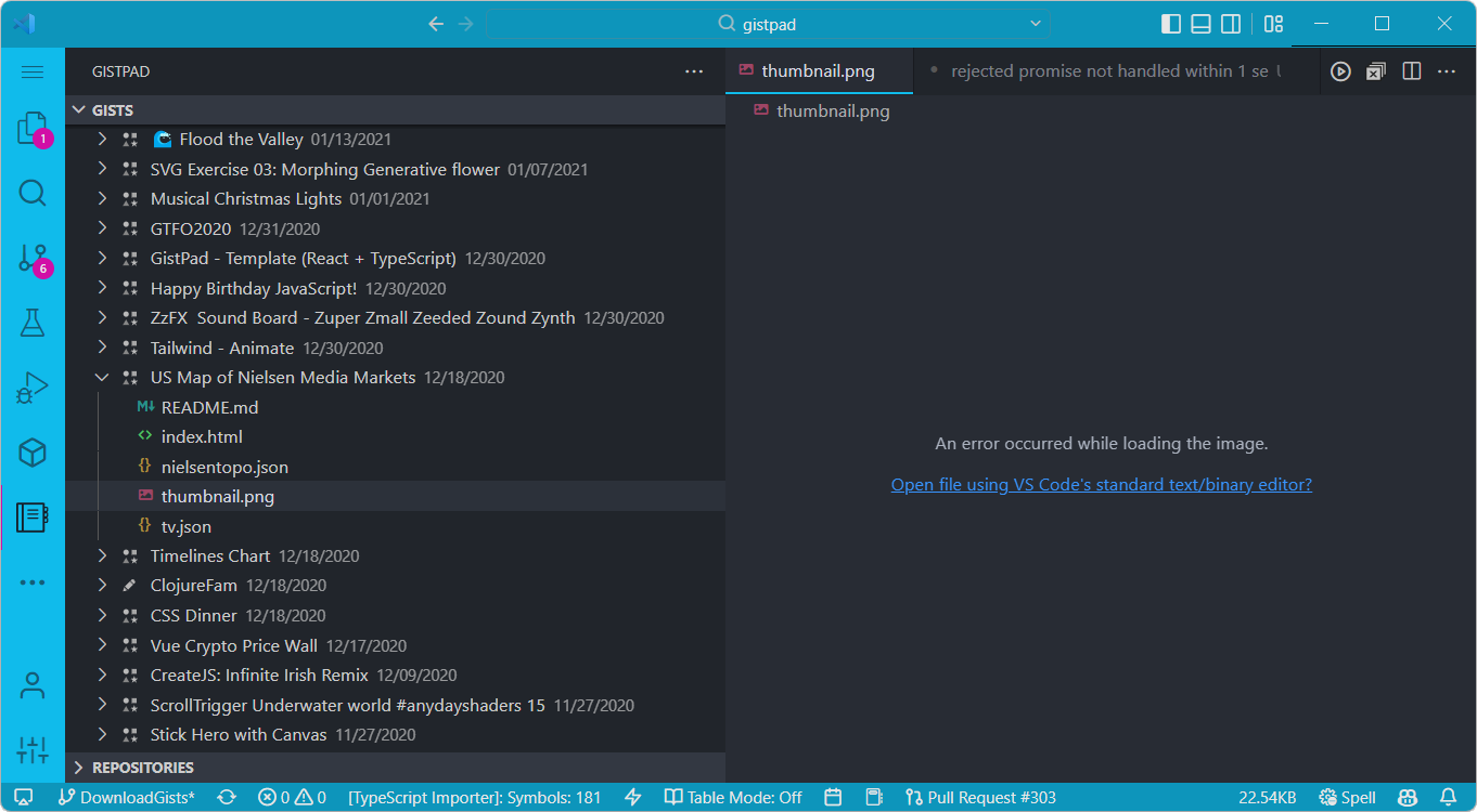 Cannot open png images (likely other image types too) · Issue #304 · lostintangent/gistpad · GitHub