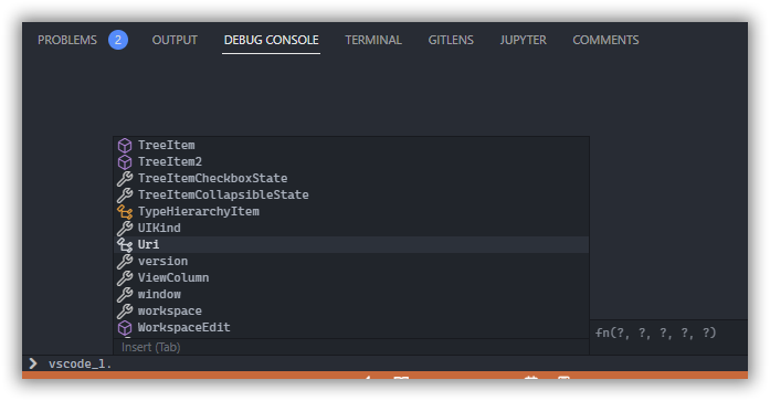 How can I use `vcode` types from the debug console? · microsoft vscode-discussions · Discussion ...