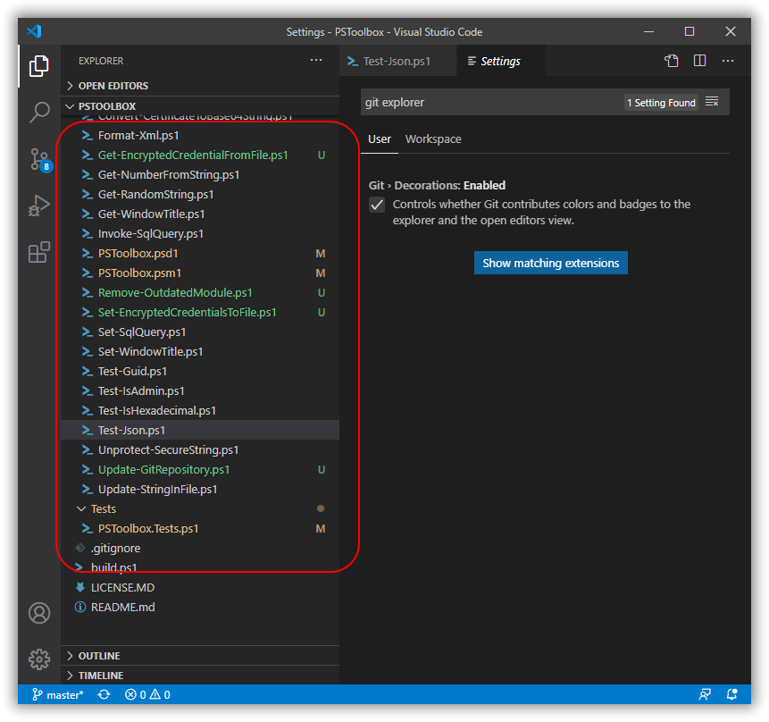 Git decorations not working when the folder is opened using a Junction ...
