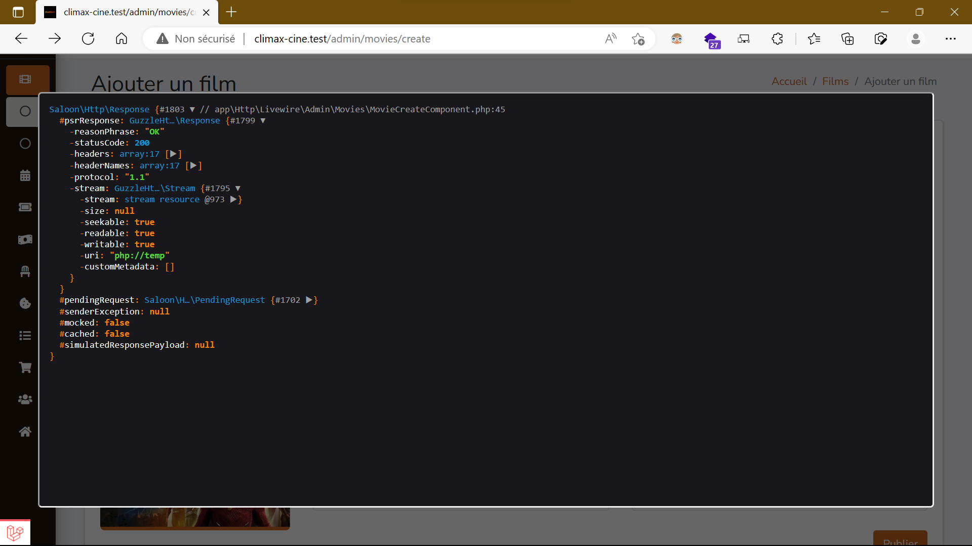 GuzzleSender::createResponse(): Argument #2 ($guzzleResponse) must be of type Psr\Http\Message ...