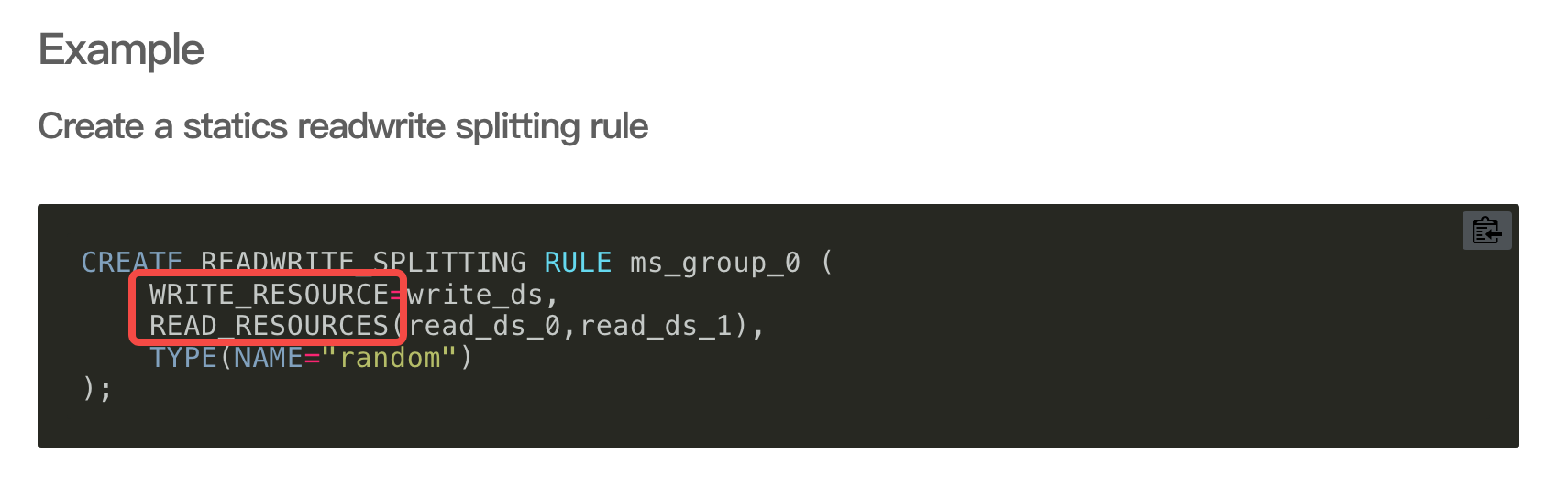 Readwritesplitting Distsql Document Havent Been Update · Issue 22984 · Apacheshardingsphere