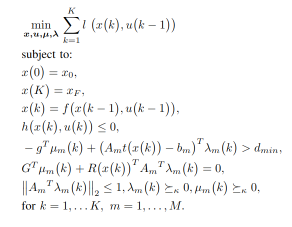 Use acados to form optimized problem with dual variables and external ...