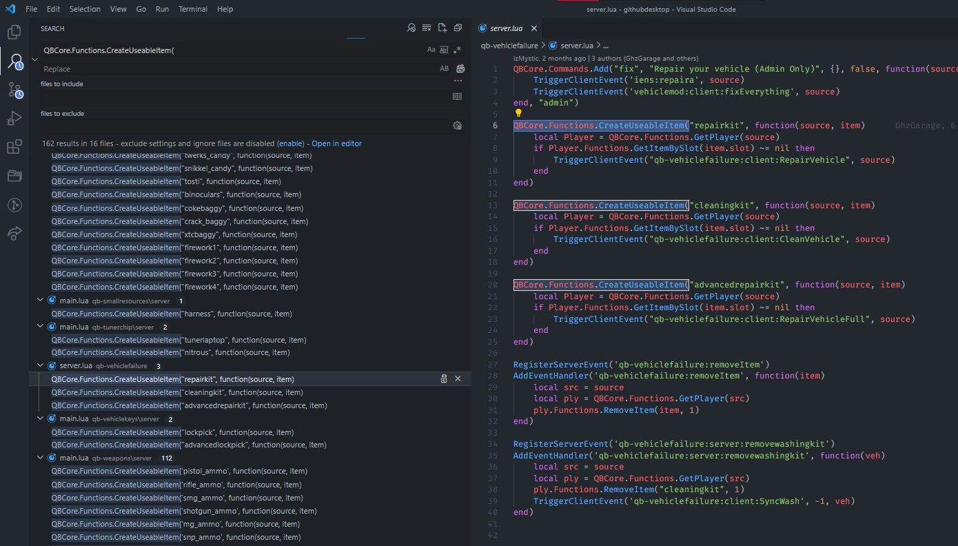 Repair kit with progress bar by Aljo003 · Pull Request #93 · qbcore ...