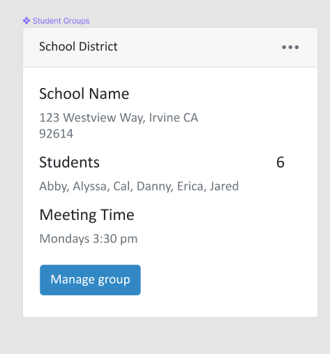 Create Student Group Component · Issue #28 · ctc-uci/the-literacy-project-frontend · GitHub