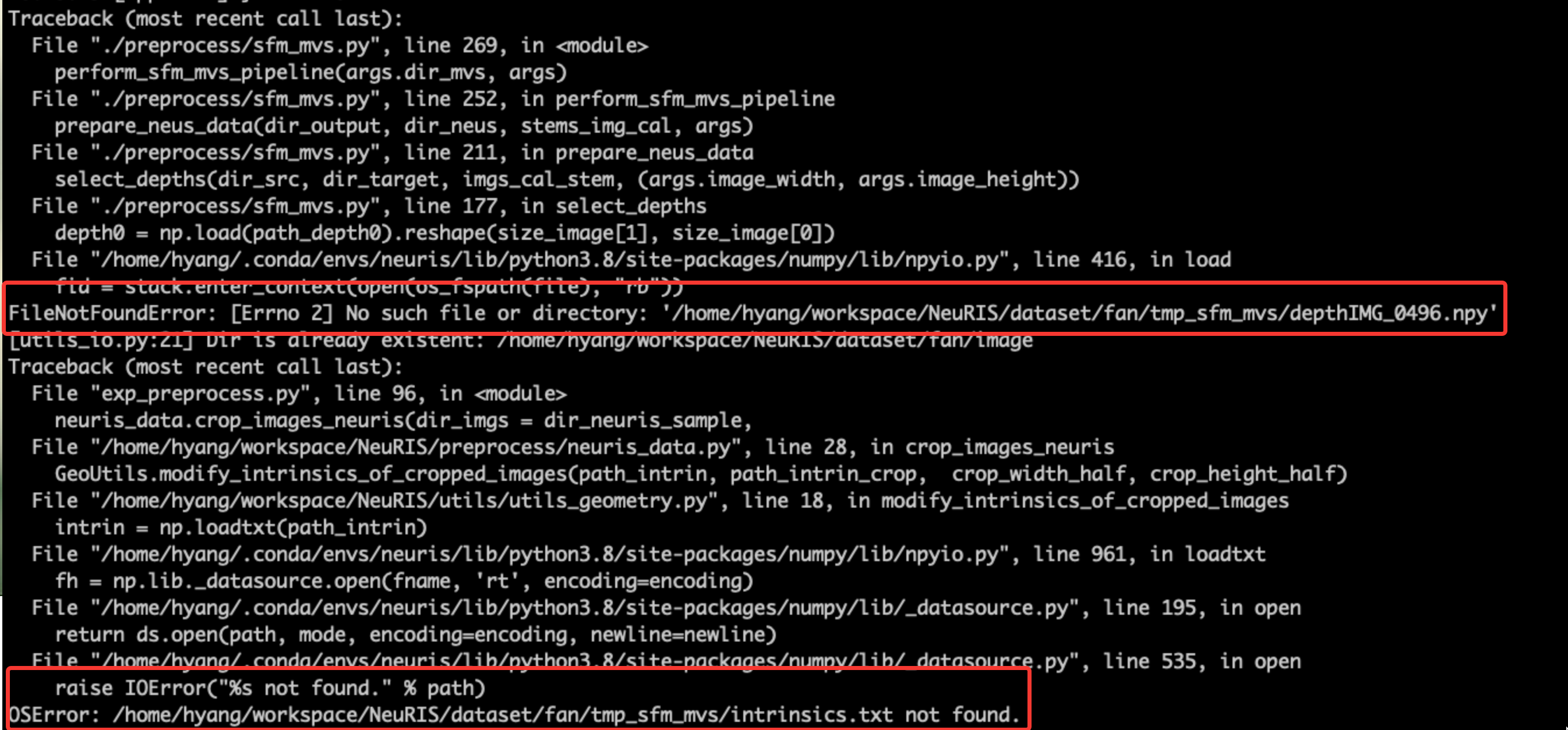 "No such file or directory" for depthxxx.npy when generate private data · Issue #21 ...