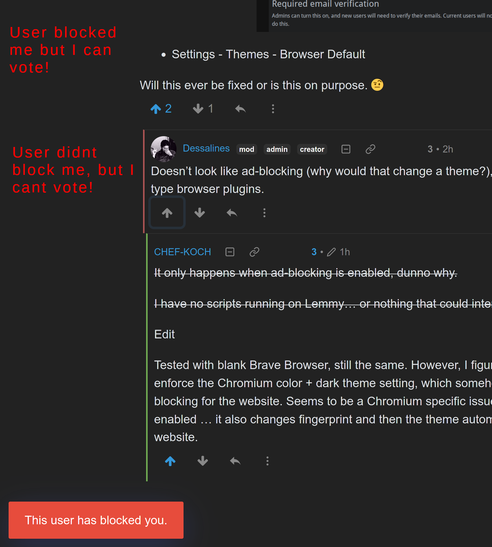 Banned users can vote · Issue #2033 · LemmyNet/lemmy · GitHub