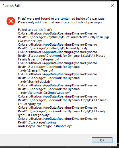 Failed to Publish Locally · Issue #1945 · DynamoDS/DynamoRevit · GitHub