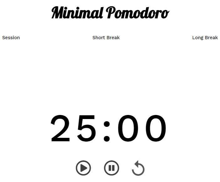 GitHub - JulietKilo2/Minimal-Pomodoro: A very basic and simple pomodoro timer app.