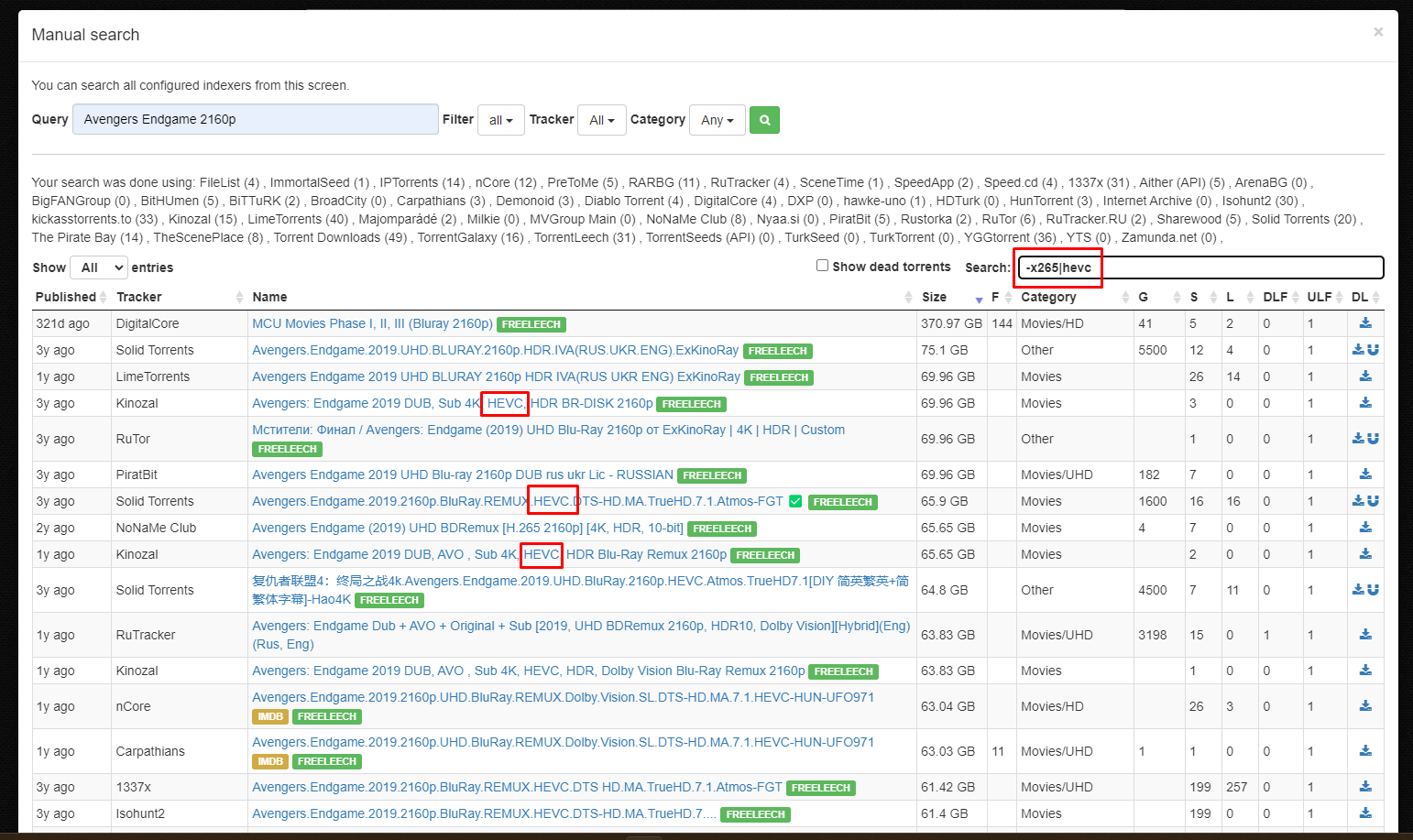 [req]: Add OR logic to filter out manual search results on web ui ...