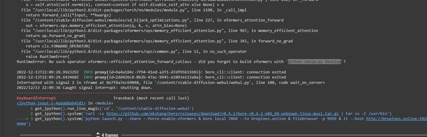 Not working x-formers · Issue #13 · camenduru/stable-diffusion-webui-colab · GitHub