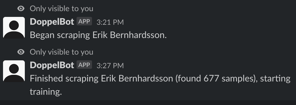 GitHub - modal-labs/doppel-bot: Train a language model to answer Slack messages as you.