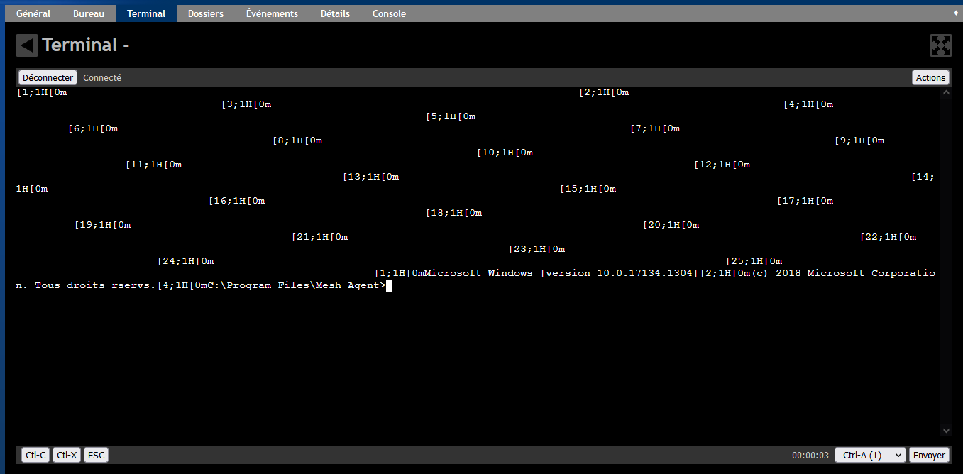 ANSI Escape codes flooding the terminal · Issue #4528 · Ylianst ...
