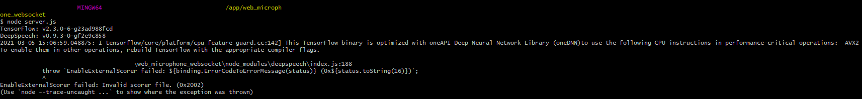 Invalid scorer file (0x2002) using DeepSpeech example (web_microphone_websocket) · Issue #123 ...