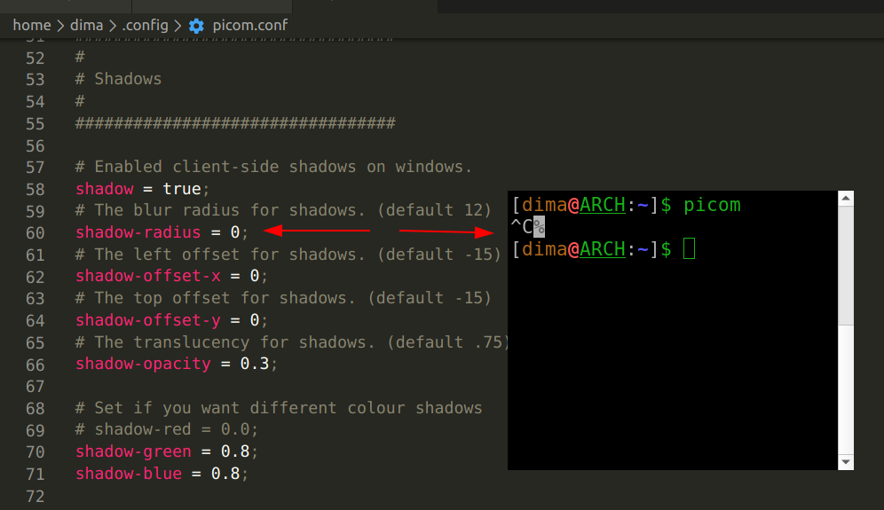 shadow position · Issue #293 · yshui/picom · GitHub