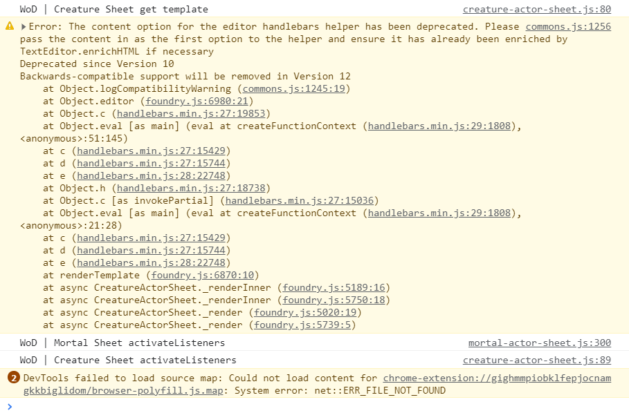 Deprecated items · Issue #350 · JohanFalt/Foundry_WoD20 · GitHub
