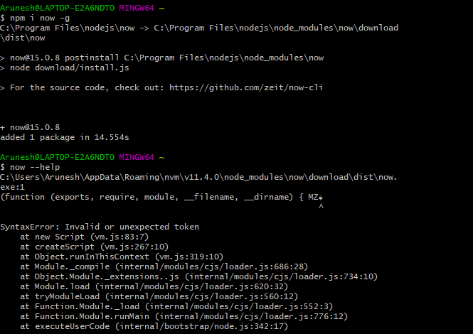 Unable to start on Windows · Issue #2255 · vercel/vercel · GitHub