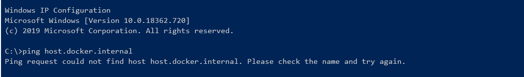 cannot access host by host.docker.internal in windows docker container ? · Issue #397 ...