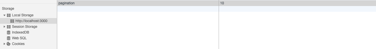 How To Use Pagination Sizeperpage In Localstorage To Persist Users Sizeperpage Choice · Issue
