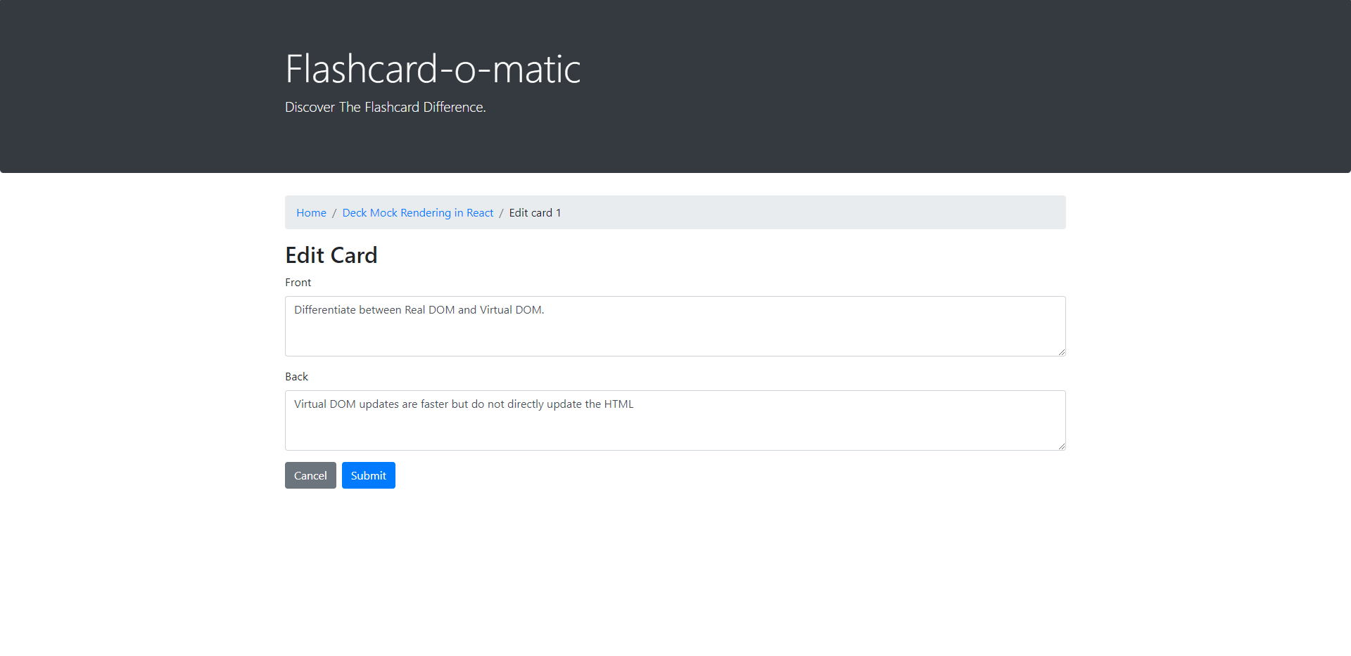 GitHub - iamalondra/Flashcard-o-matic
