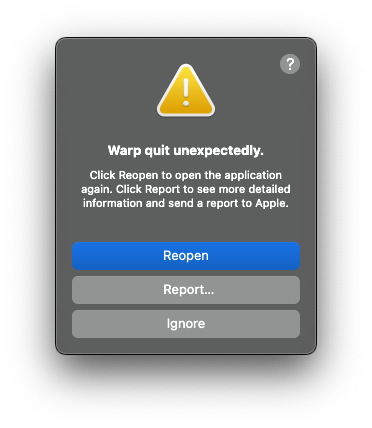 Using warp:// makes Warp to crash · Issue #3293 · warpdotdev/Warp · GitHub