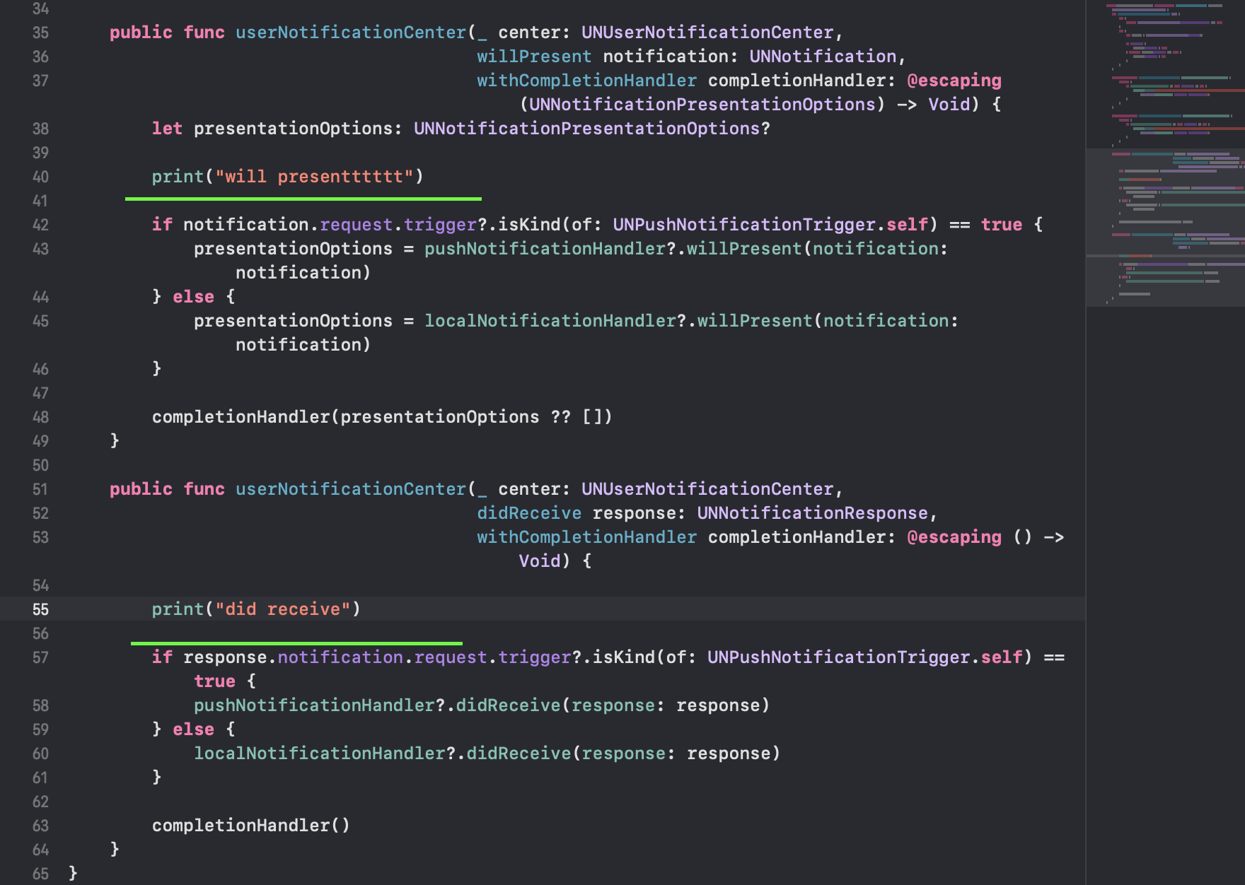 PushNotification does not trigger pushNotificationReceived and ...