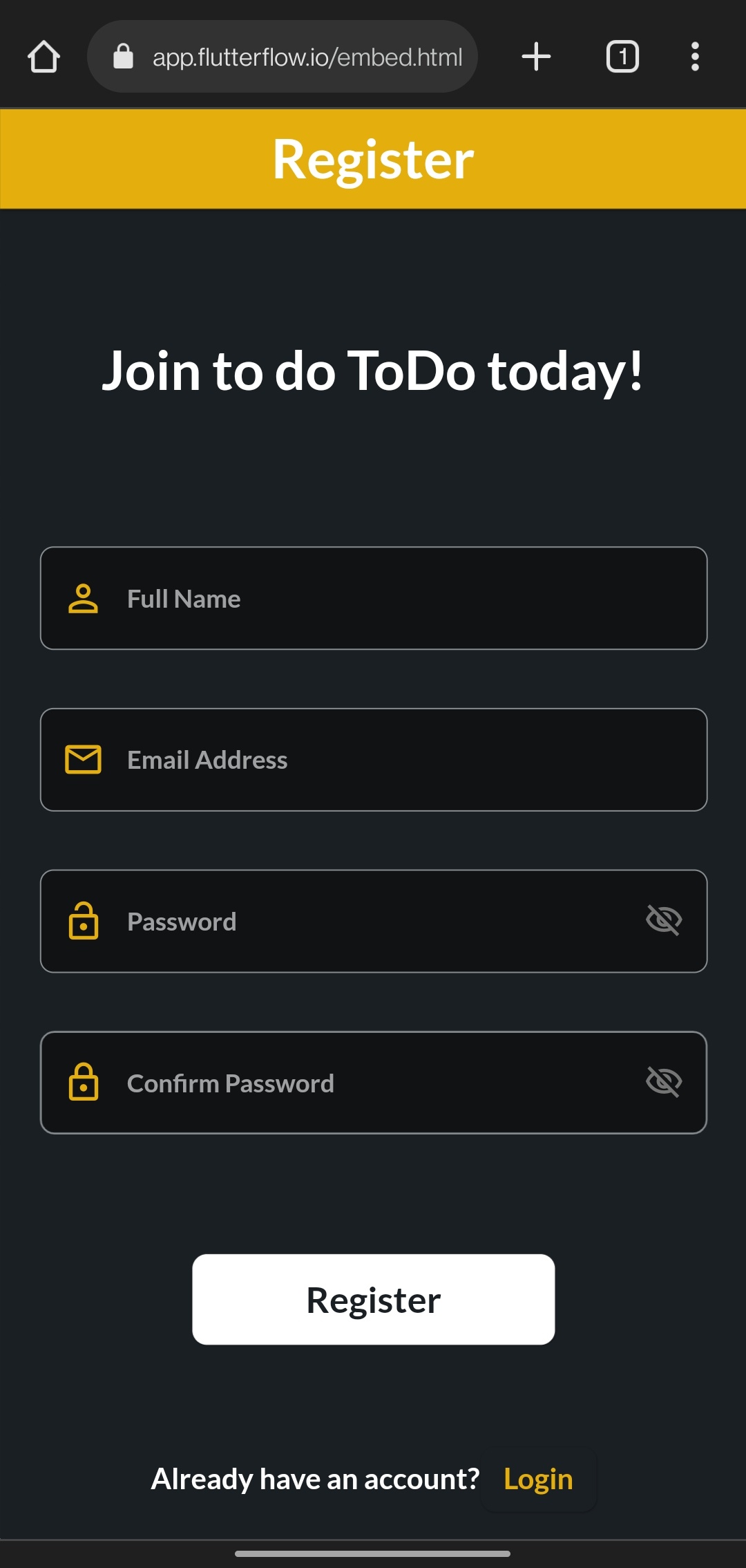 GitHub - jamesgade/toDoList-ff: flutterflow application - check/use in mobile