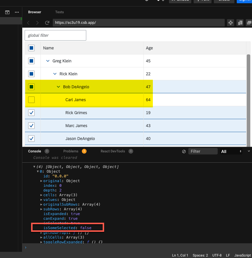 [SAP][Analytical Table] onSelectionChange gives wrong data · Issue #3612 · SAP/ui5-webcomponents ...