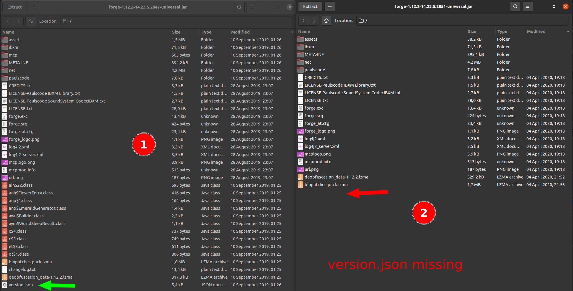 [1.12.2] version.json removed from newer buils · Issue #8312 · MinecraftForge/MinecraftForge ...