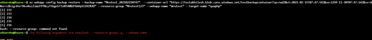 Webapp Ms Document Link For Restoring Web App With Azure Cli · Issue 17025 · Azureazure Cli 1376