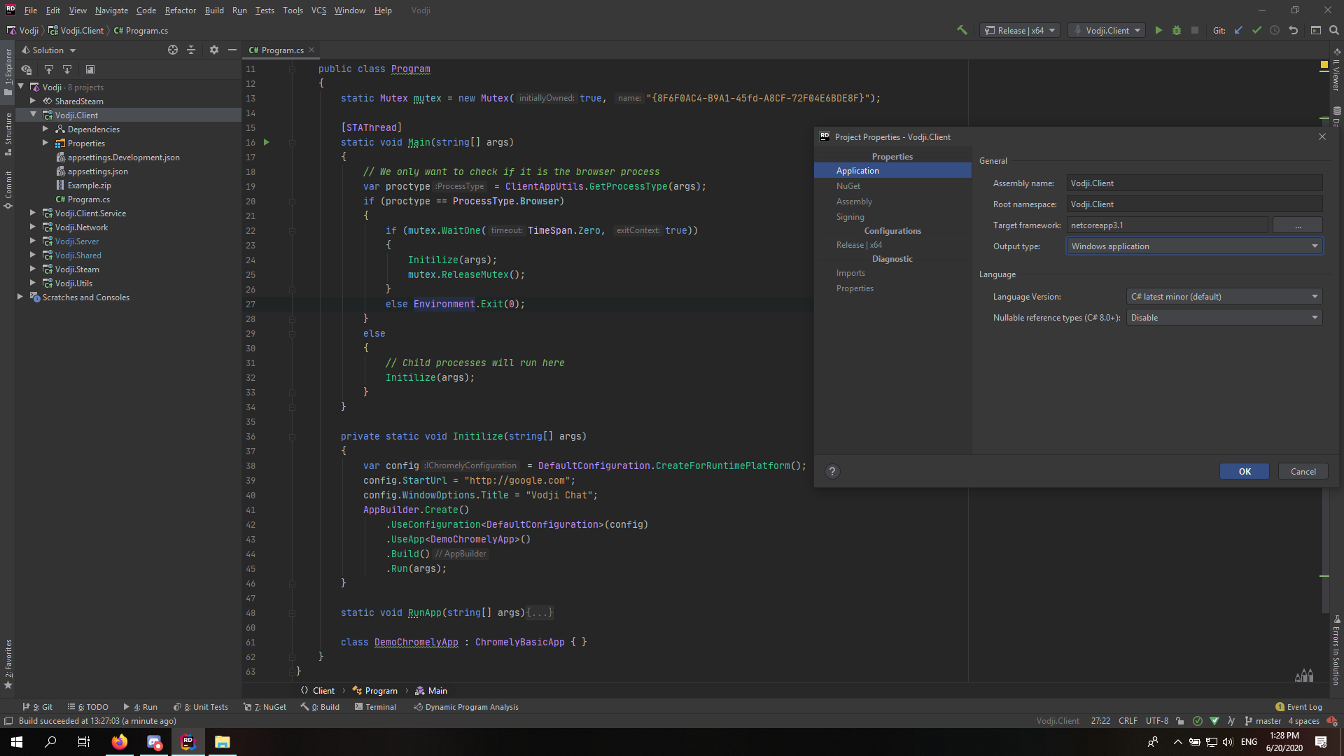 Single instance error, JetBrains Rider · Issue #213 · chromelyapps/Chromely · GitHub