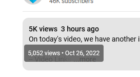 Show upland date and exact number of views · Issue #794 · Anarios/return-youtube-dislike · GitHub