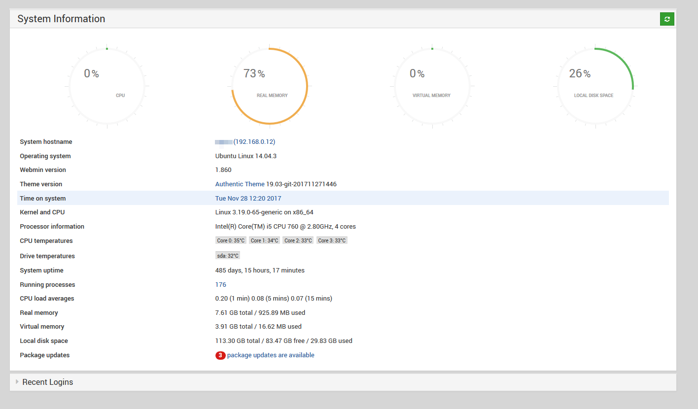 Real memory showing weird value after update · Issue #908 · webmin/authentic-theme · GitHub