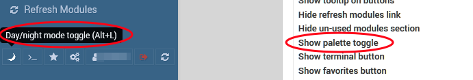 Day/night mode toggle / Show palette toggle · Issue #1161 · webmin ...